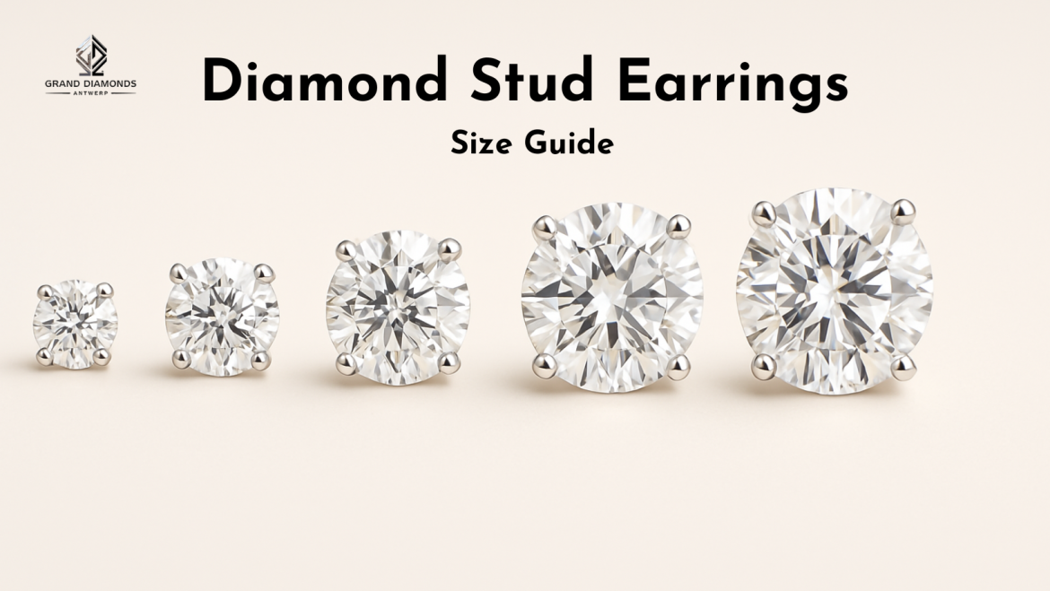 Diamond Stud Earrings Size Guide